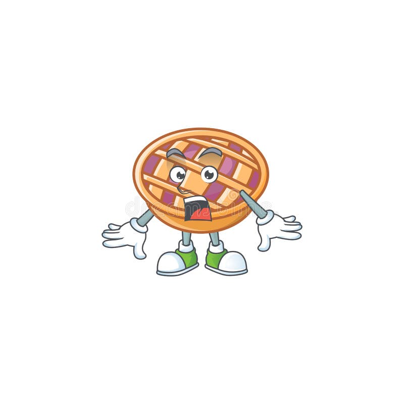 Surprised Purple Pie Thanksgiving on White Background Stock Vector ...