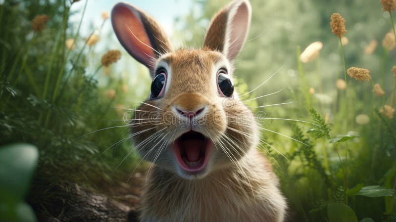 Rabbit Mouth Open Stock Illustrations – 182 Rabbit Mouth Open Stock ...