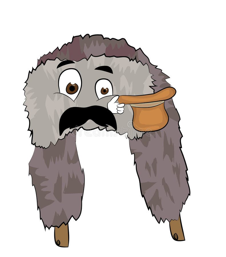 Russian fur hat cartoon stock illustration. Illustration of clipart ...