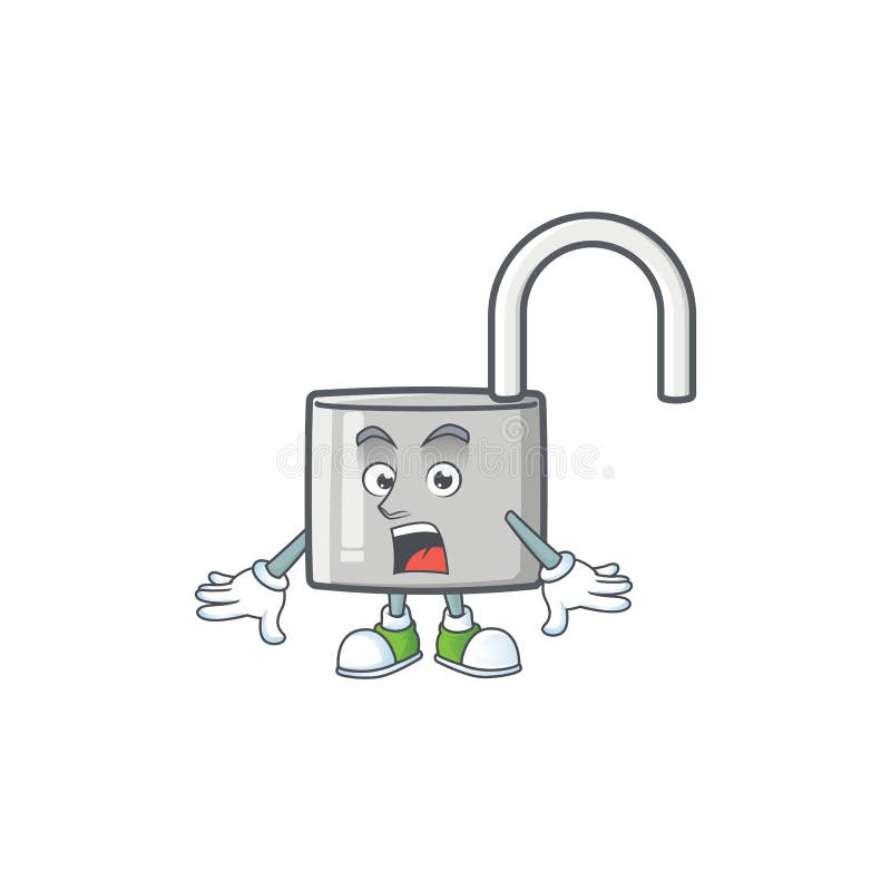 Surprised Silver Unlock Key for Security Private Stock Vector ...