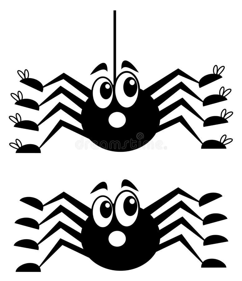 A Surprised Spider with Shoes Stock Vector - Illustration of cartoon ...
