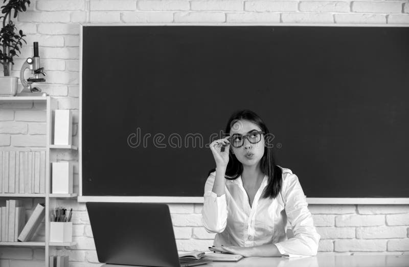 Surprised Student Preparing Exam and Learning Lessons in School ...