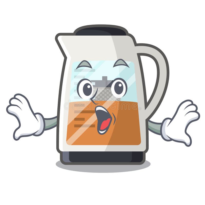 Surprised Tea Maker is Served in Cartoon Bottle Stock Vector ...
