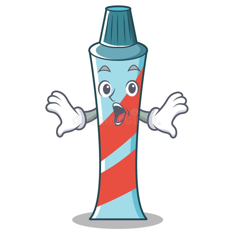 Surprised Toothpaste Character Cartoon Style Stock Vector ...