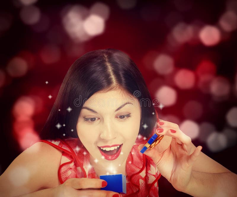 Surprised Woman stock photo. Image of beautiful, laugh - 28251628
