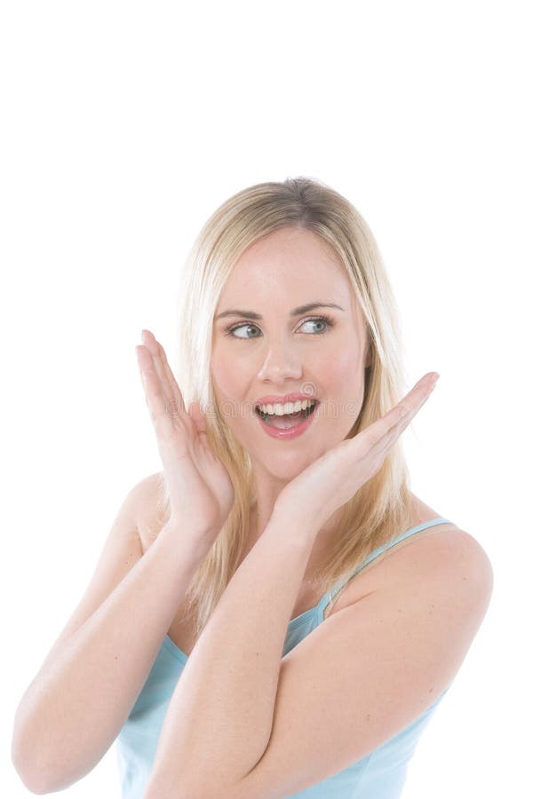 Surprised woman stock image. Image of cute, isolated, college - 8022599