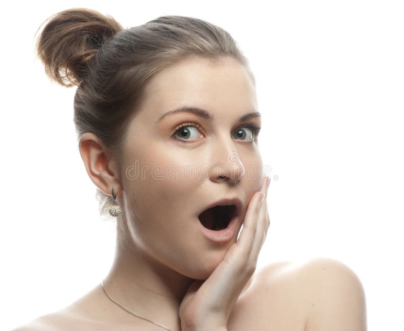 Surprised woman stock image. Image of face, playful, interest - 32317955