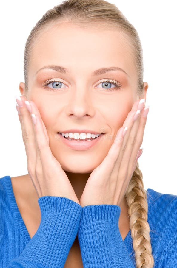 Surprised woman face stock image. Image of lady, gesture - 40259875