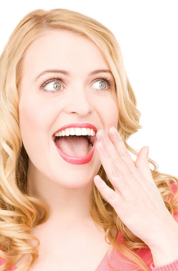 Surprised woman face stock image. Image of lovely, bright - 40815859