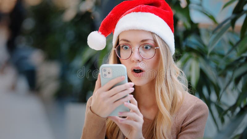 Surprised Wonder Astonish Shocked Amazed Caucasian Woman Girl Lady In