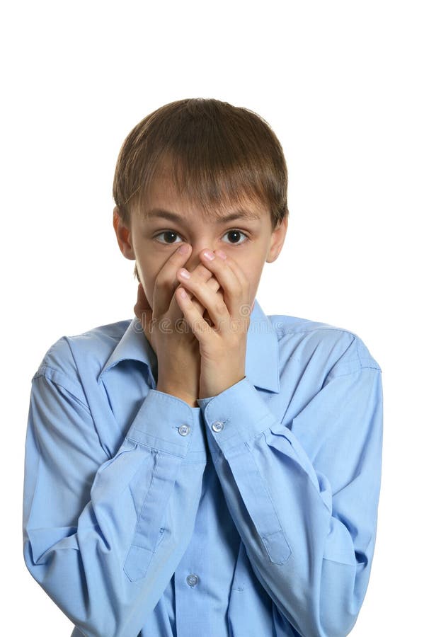 Surprised Young Boy Isolated Stock Image - Image of shock, surprised ...