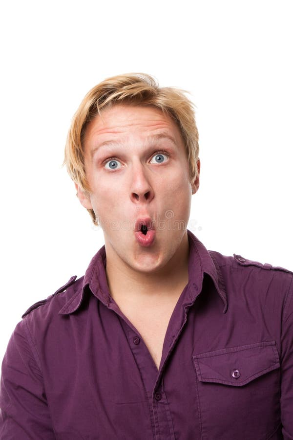 Surprised young man stock image. Image of face, male - 16812979