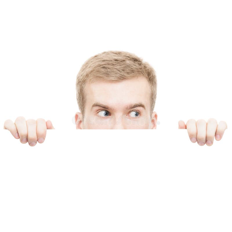Man showing sign surprised stock photo. Image of board - 18441584