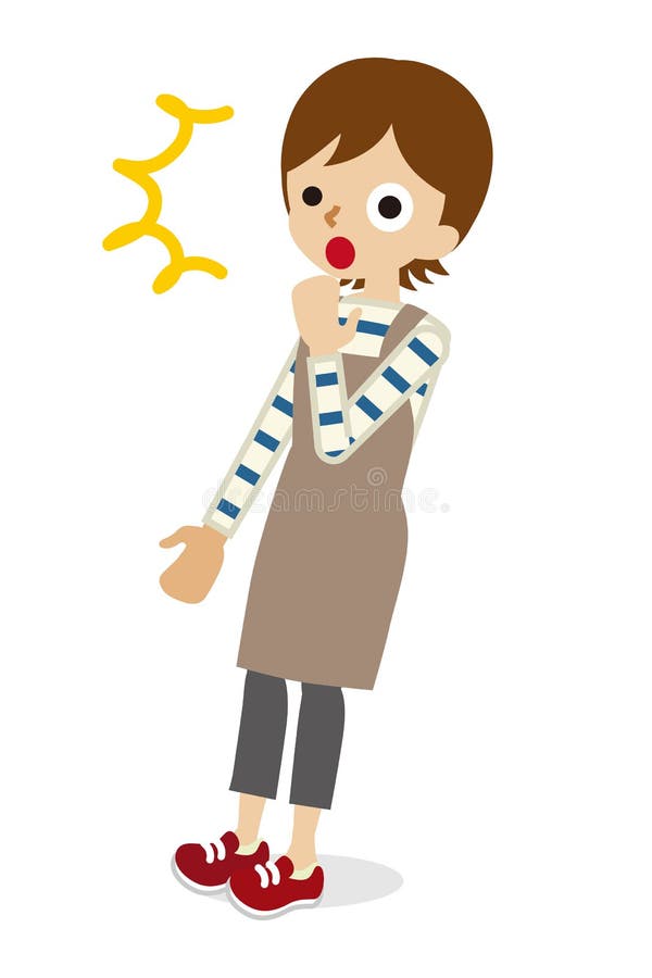 Surprised Young Mother Stock Vector Illustration Of Full 101317434
