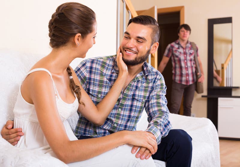 Surprised Young Husband Coming Home Stock Photos - Free & Royalty-Free ...