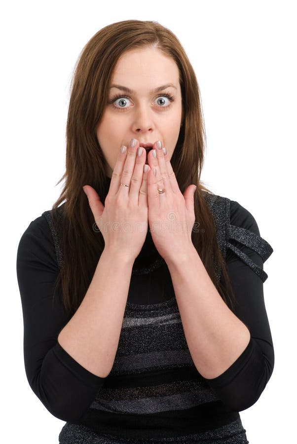 Surprised young woman stock photo. Image of beauty, face - 13189448