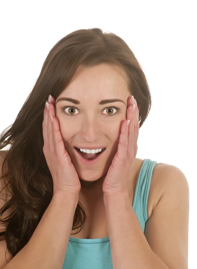 Surprised young woman stock image. Image of looking, perplexed - 28510813