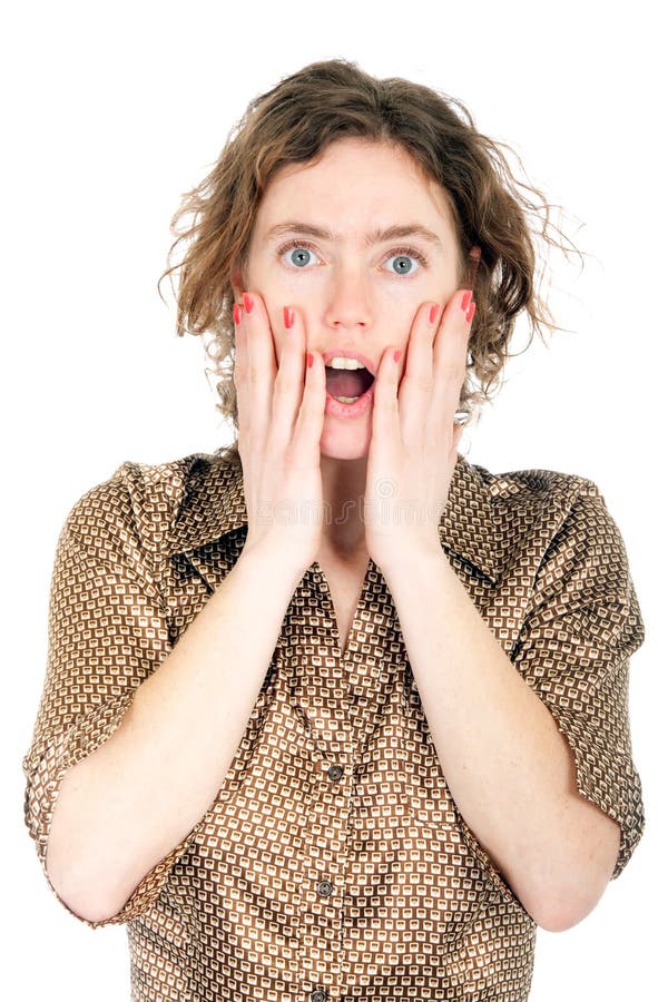 Surprised young woman stock image. Image of mouth, portrait - 8540611