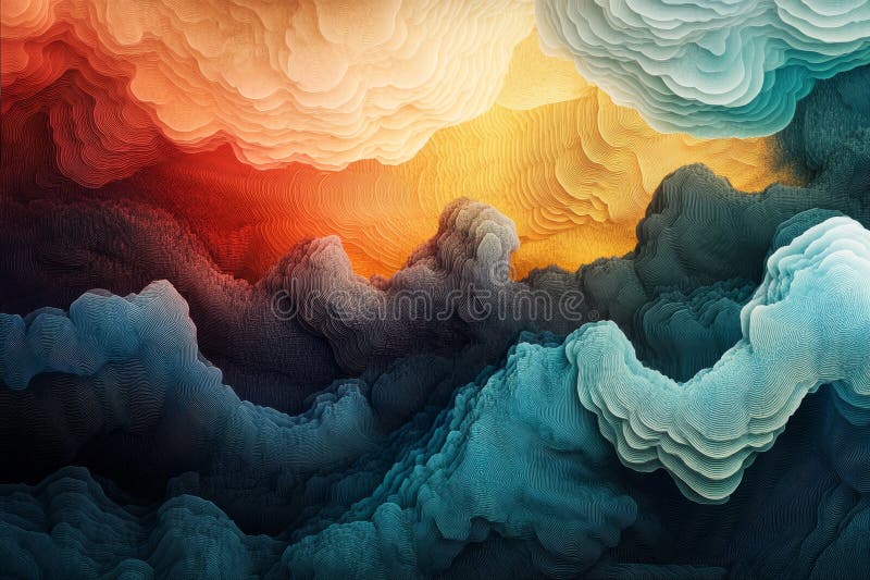 Surreal Abstract Background with Colorful Shifting Patterns and ...