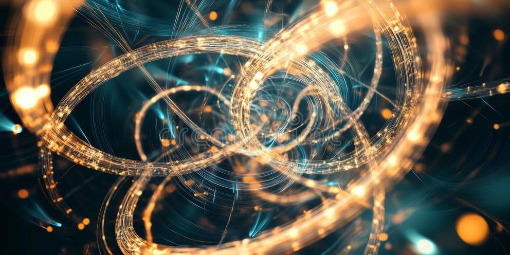 A Surreal Abstract Background Featuring Luminous, Interwoven Neon ...