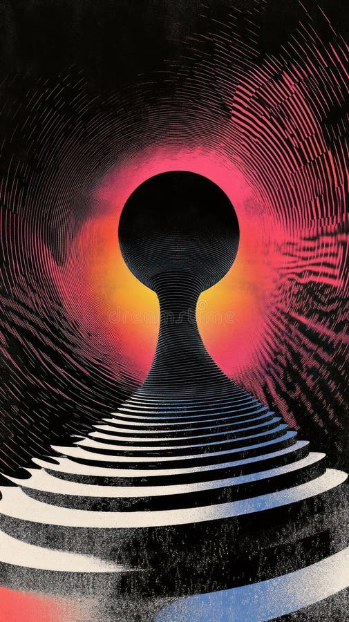 A Surreal, Abstract Image Featuring a Keyhole Shape Leading To a ...