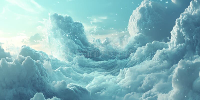 Surreal Abstract Landscape of a Cloudy Sky with Dreamlike Textures and ...