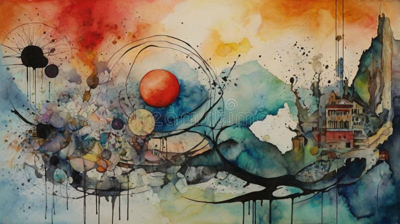 Surreal and Abstract Mixed-media Artwork, Combining Collage, Paint, and ...