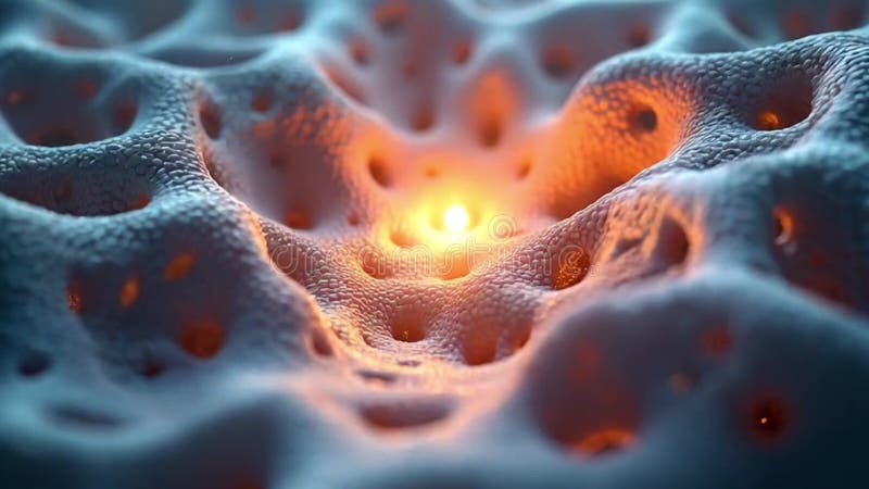 Abstract Pulsating Organic Texture with Vibrant Central Light Source ...