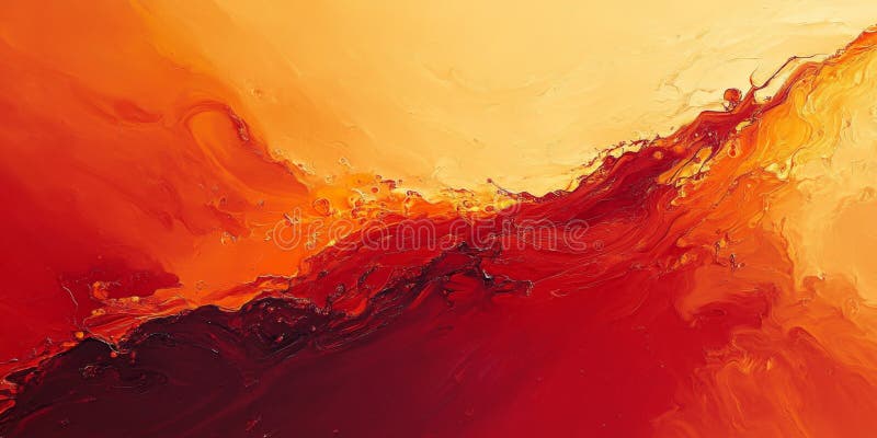 Surreal Abstract Representation of Mars with Vibrant Red and Orange ...