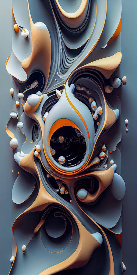 Surreal Abstract Shapes in Background Stock Illustration - Illustration ...