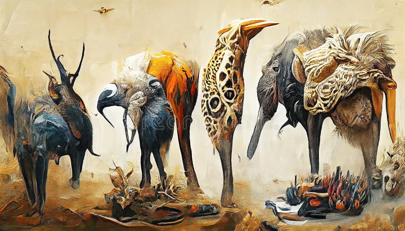 Surreal African Animals. Associative African Animals. AI-generated ...