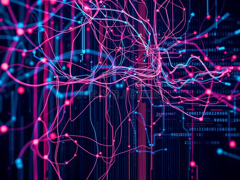 Surreal AI Vision: Cybernetic Cables in Digital Code - 8K UHD ...