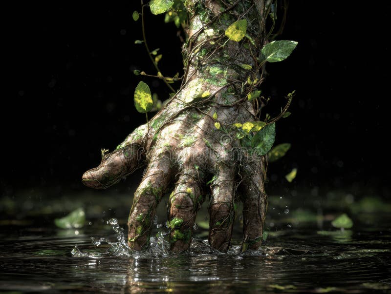 Surreal AI Visualization of Futuristic Architecture and Nature Fusion ...