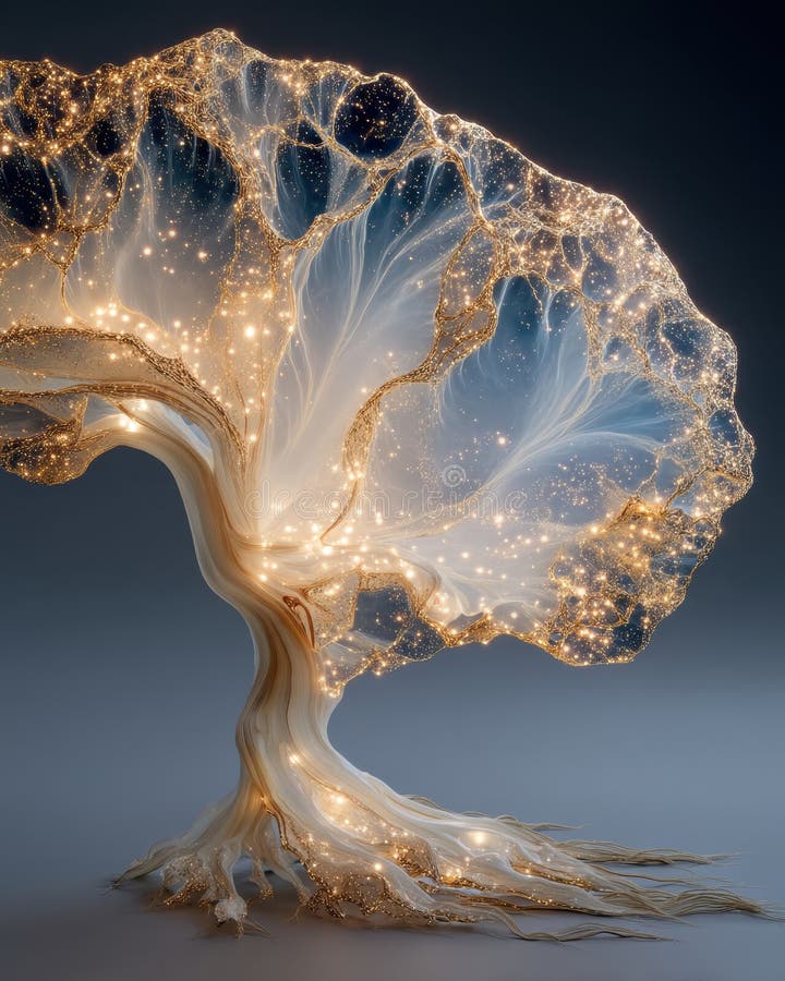 Surreal AI Visualization of Futuristic Architecture and Nature Fusion ...