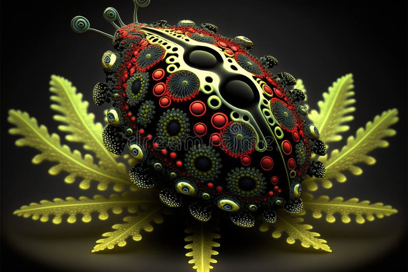 A Surreal Alien Ladybug, Created by Generative Ai Stock Illustration ...