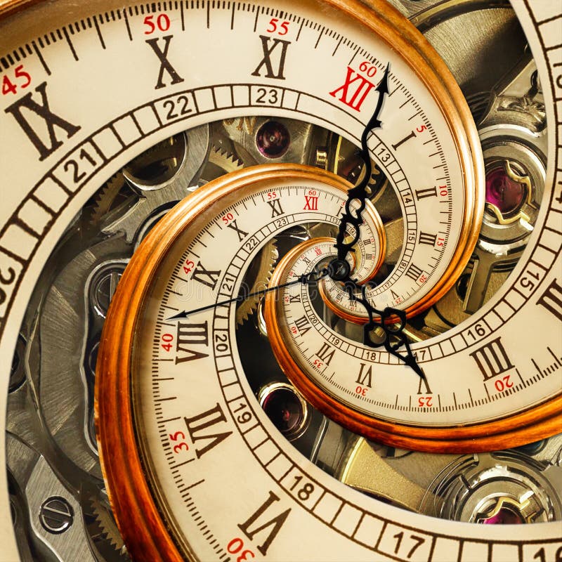 Surreal Antique Old Clock Abstract Fractal Spiral. Watch Clocks with ... Surreal Antique Old Clock Abstract Fractal Spiral. Watch Clocks with ...