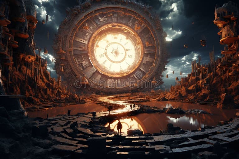 Surreal Apocalypse Where Reality is a Vibrant Stock Illustration ...