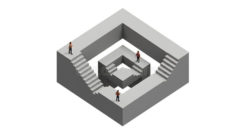 A Surreal Architectural Illusion Featuring a Penrose Staircase ...