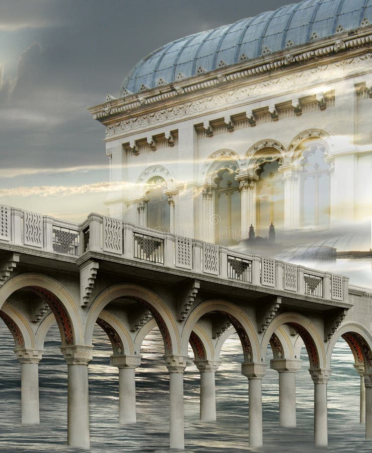 Surreal architecture stock image. Image of aurora, gray - 27408555