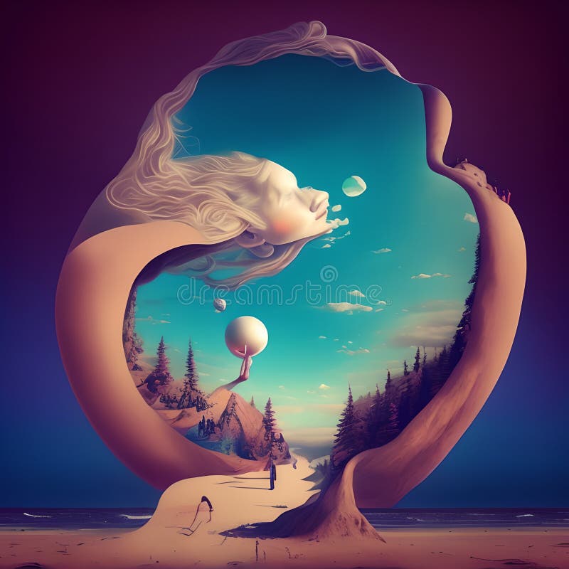 Surreal Art, Generative AI Illustration Stock Illustration ... Surreal Art, Generative AI Illustration Stock Illustration ...