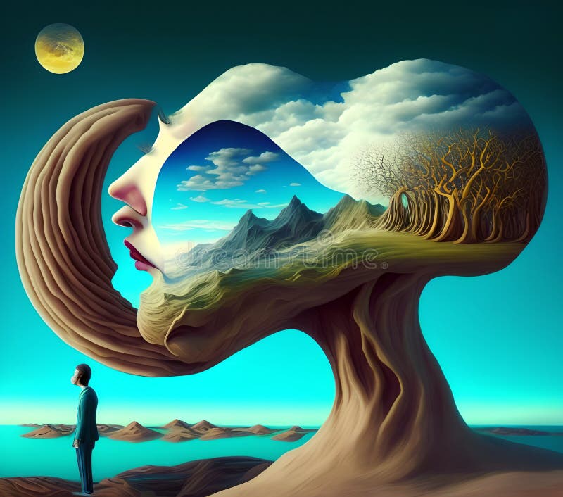 Surreal Art, Generative AI Illustration Stock Image - Image of ...