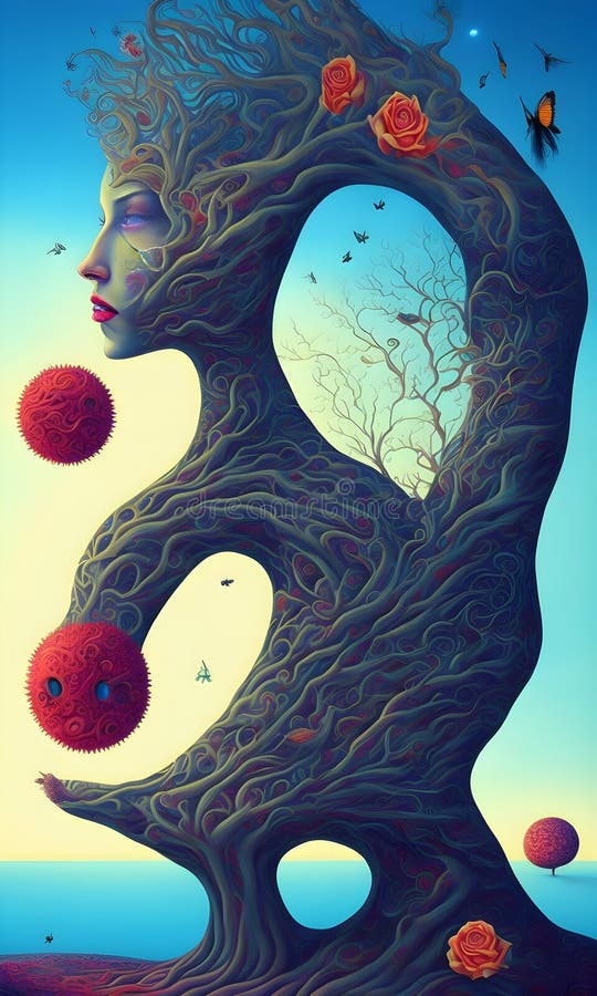 Surreal Art, Generative AI Illustration Stock Illustration ... Surreal Art, Generative AI Illustration Stock Illustration ...