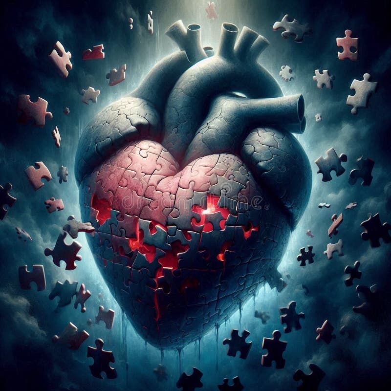 Surreal Art Image of an Uncompleted Puzzle To Complete Up the Heart ...