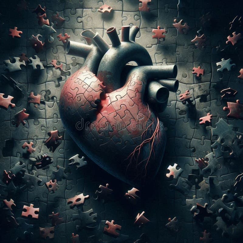 Surreal Art Image of an Uncompleted Puzzle To Complete Up the Heart ...
