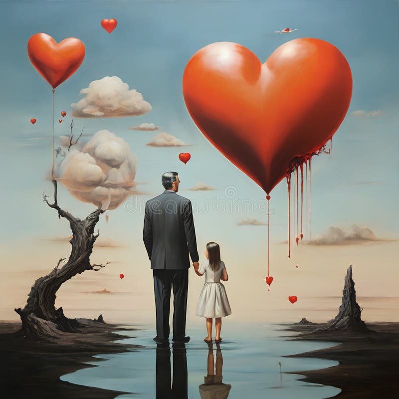Fatherly affection stock photo. Image of painting, feelings - 310082080