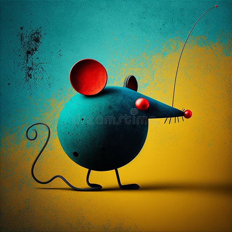 Surreal Art Piece of a Mouse, Generative Ai Stock Illustration ...