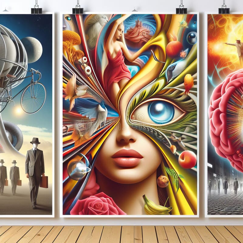 Surreal Art Posters Featuring Surreal and Dreamlike Compositios Stock ...
