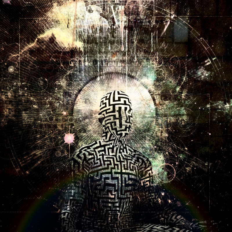 Surreal art. Riddle Zen stock illustration. Illustration of ...