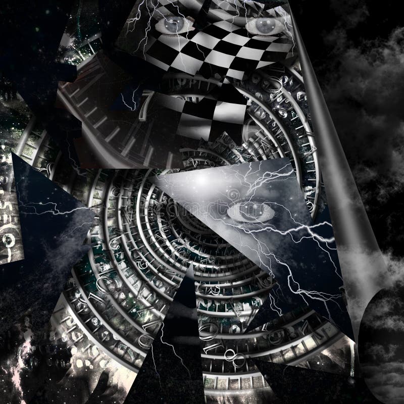 Surreal Art. Shards of Reality Stock Illustration - Illustration of ...