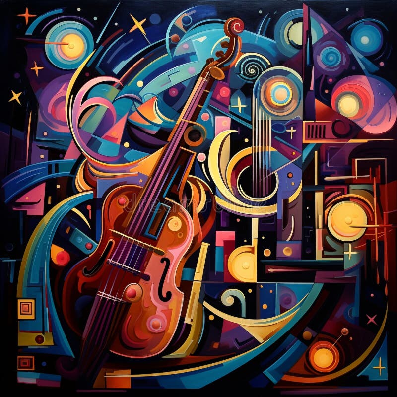 Surreal Artwork: Harmonious Symphony of Musical Instruments in a ...